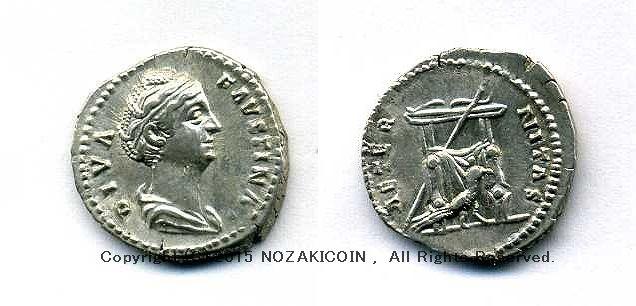Ancient Rome Faustina Denarius Silver Coin 3.61g – 野崎コイン